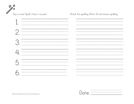 Spelling Practice Worksheets (Pdf) Free – Practice Readers Books